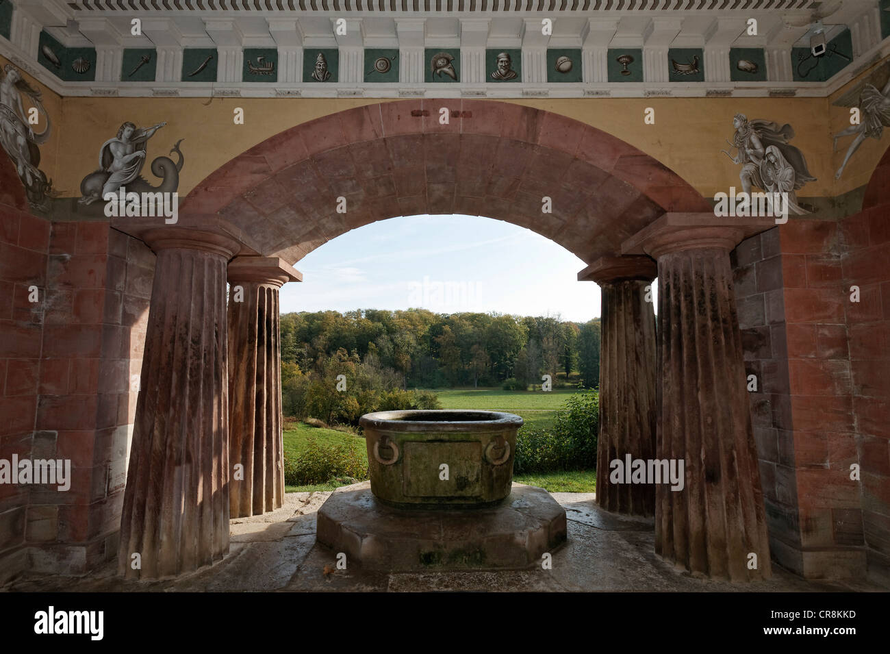 Roemisches Haus building, park on the Ilm River, Weimar, Thuringia ...