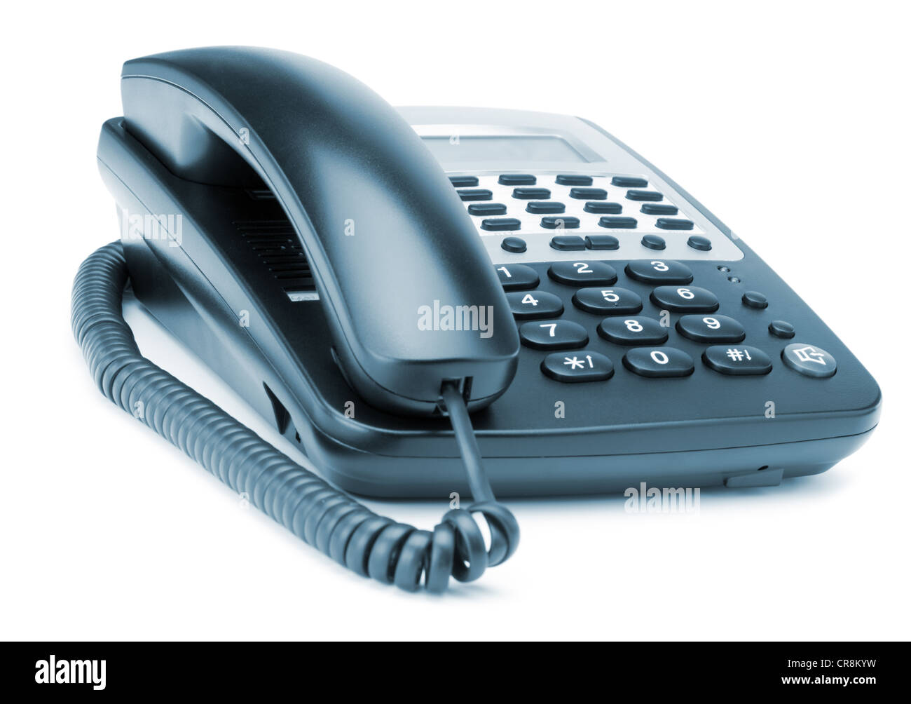 Blue landline telephone Cut Out Stock Images & Pictures - Alamy