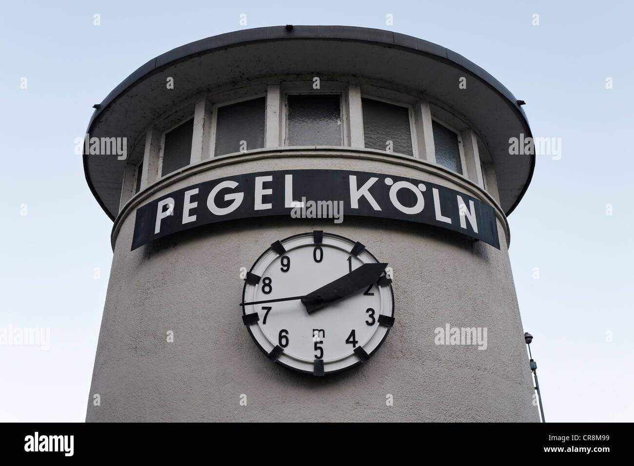Level Cologne, clock with water level indicator, North Rhine-Westphalia ...