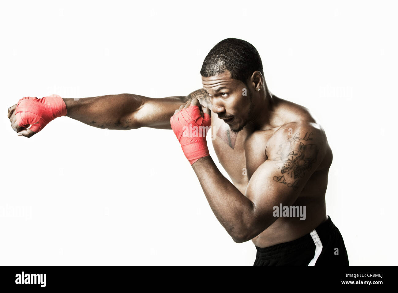 African boxer hitting hi-res stock photography and images - Alamy