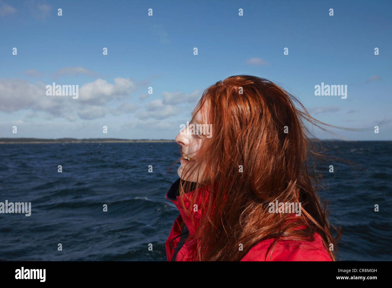 Young woman sailing, portrait Stock Photo - Alamy