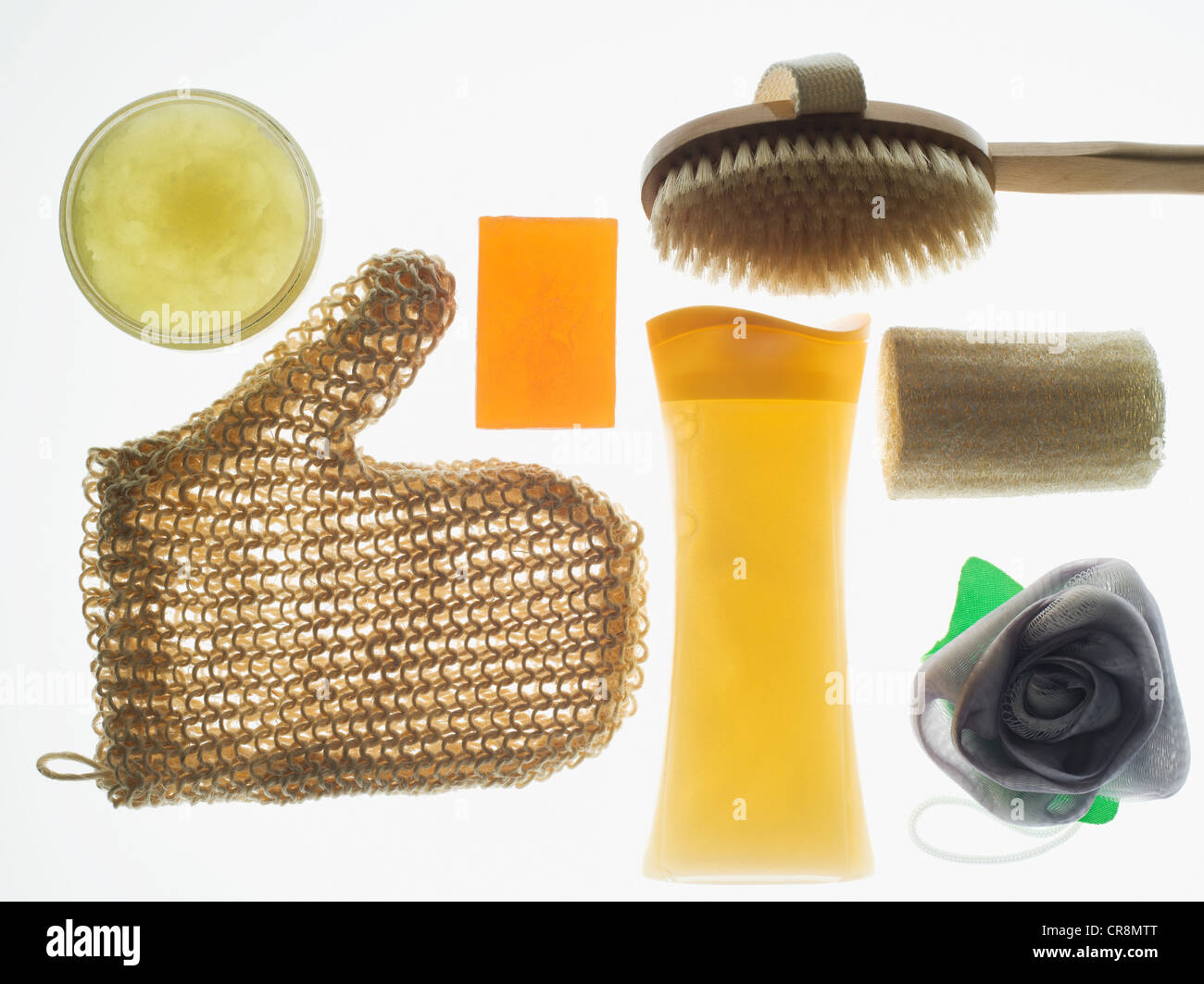 Bath time beauty products and toiletries Stock Photo - Alamy