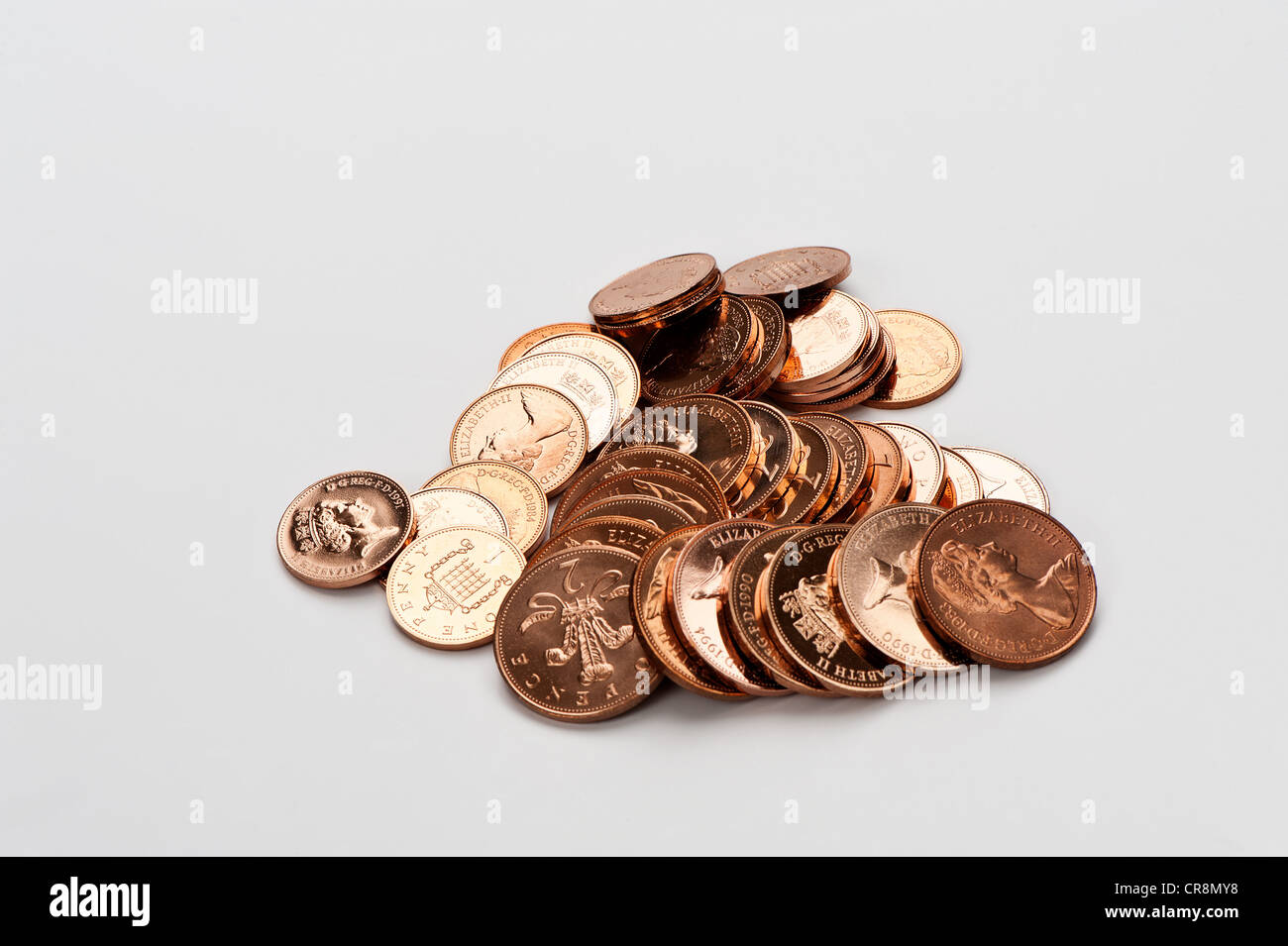 Pile of british coins Stock Photo - Alamy