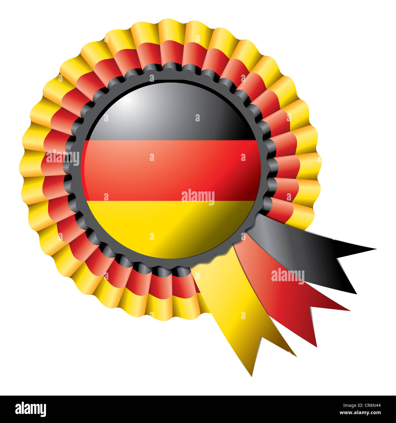 Detailed rosette flag of Germany, illustration Stock Photo - Alamy
