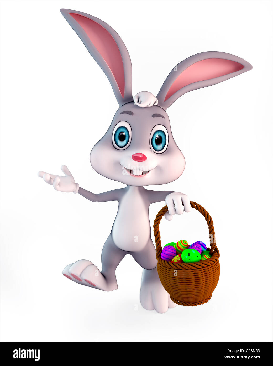 Cartoon easter bunny basket full Cut Out Stock Images & Pictures - Alamy