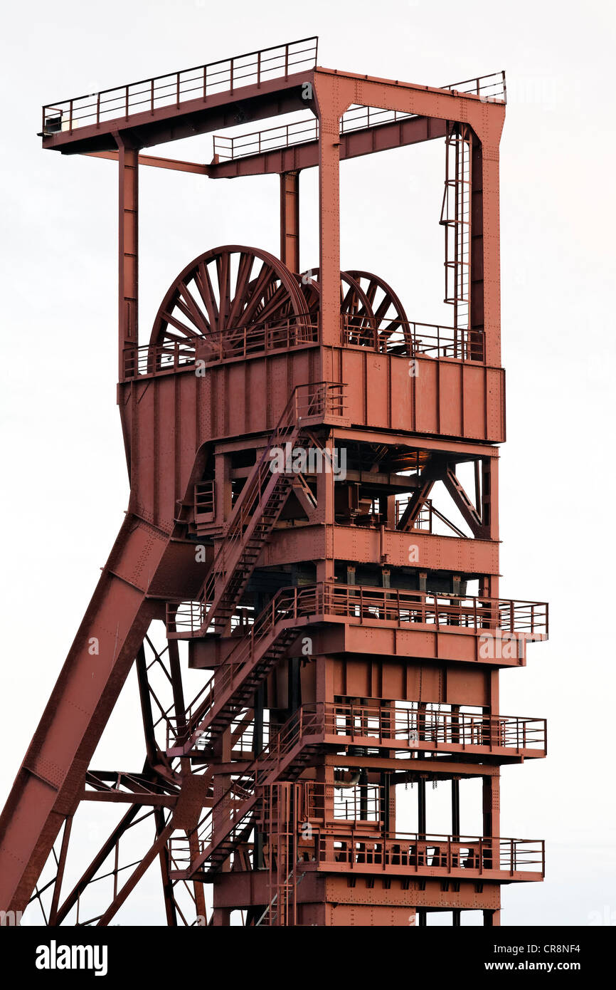 Shaft tower of the former Nordstern coal mining plant, Nordsternpark ...