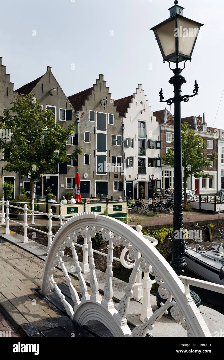 Spijkerbrug bridge, historic warehouses on the Kinderdijk, Middelburg ...