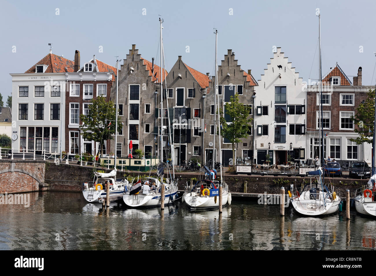 Historic warehouses at Kinderdijk, Middelburg, Walcheren, Zeeland ...