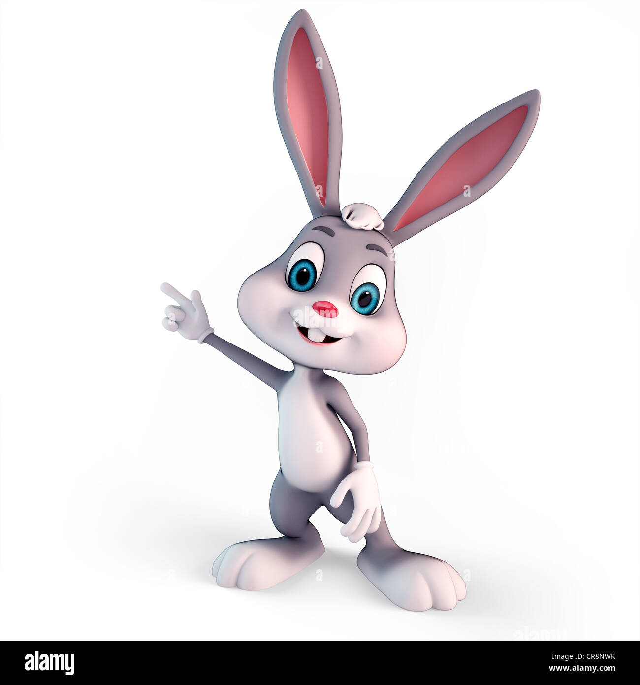 bunny pointing towards blank space Stock Photo - Alamy