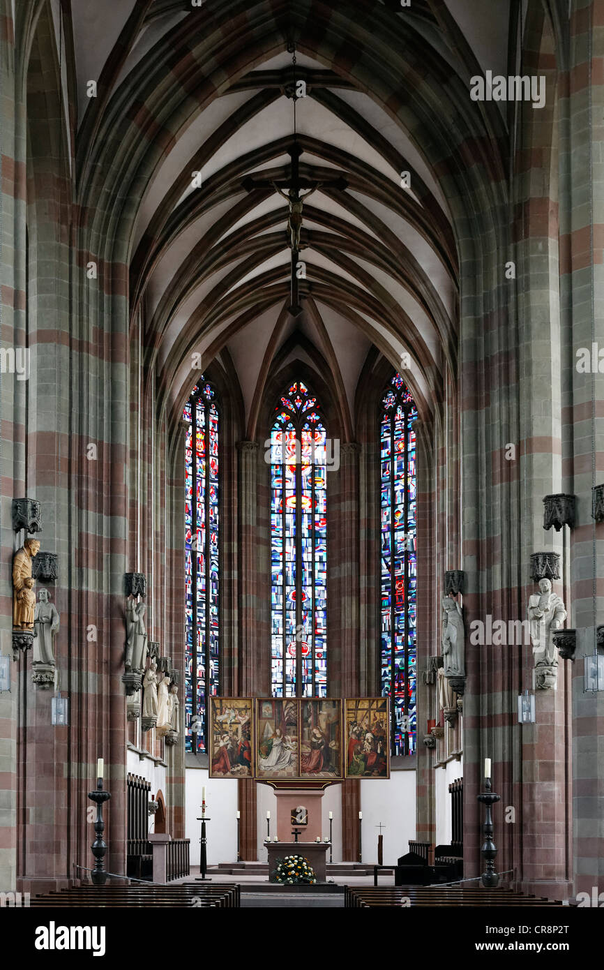 Gothic hall church Marienkapelle chapel, Wuerzburg, Lower Franconia ...