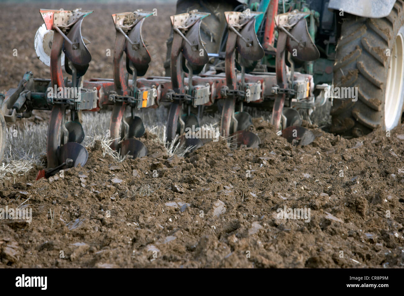 Tractor and plough competing at The Newbury and District Agricultural ...