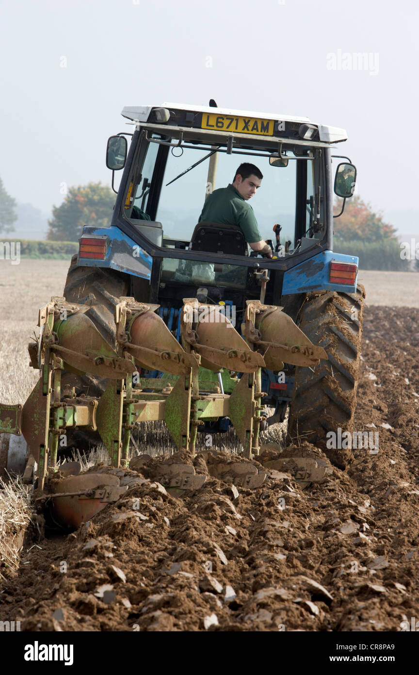 Tractor and plough competing at The Newbury and District Agricultural ...