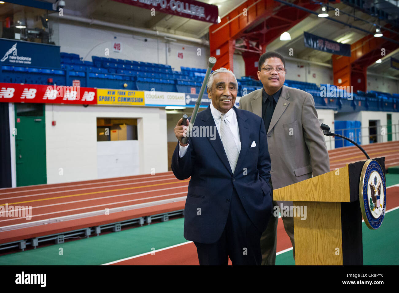 US Representative Charles Rangel at a job fair he sponsored in New York ...