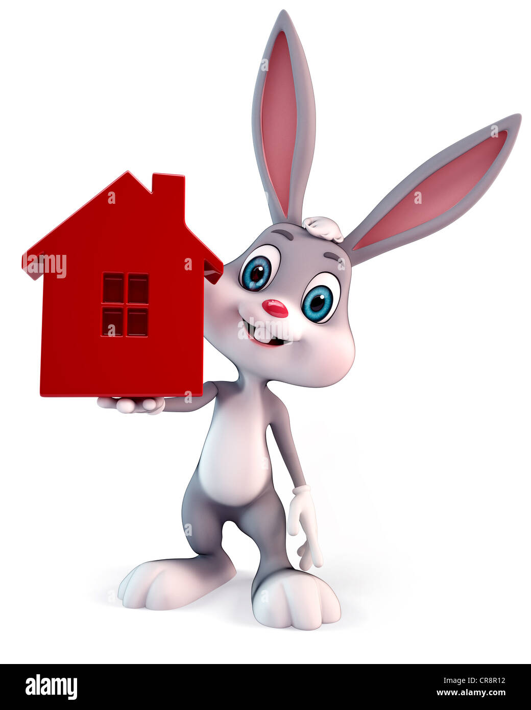 bunny with house top Stock Photo - Alamy