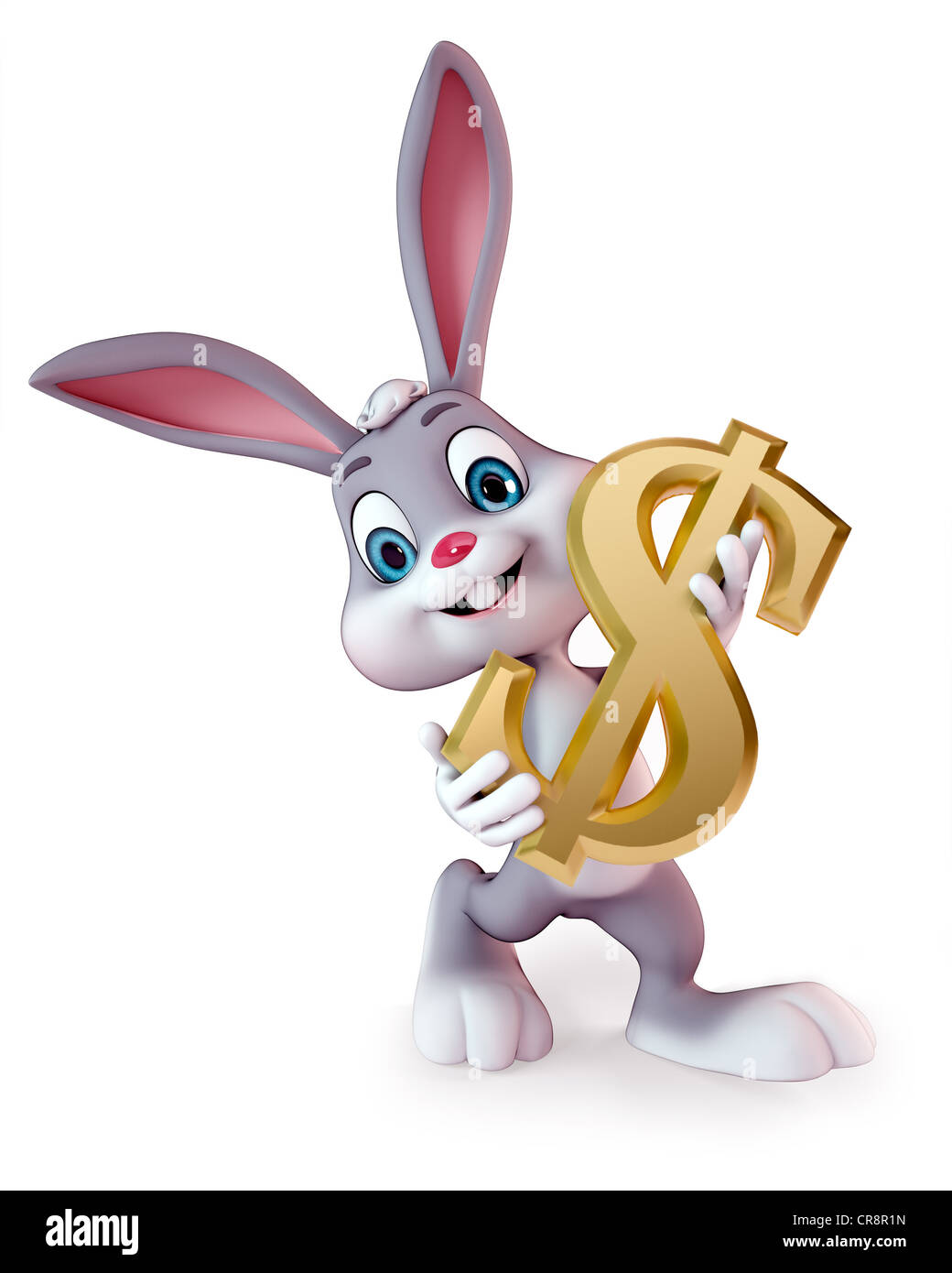 bunny with dollar sign Stock Photo - Alamy