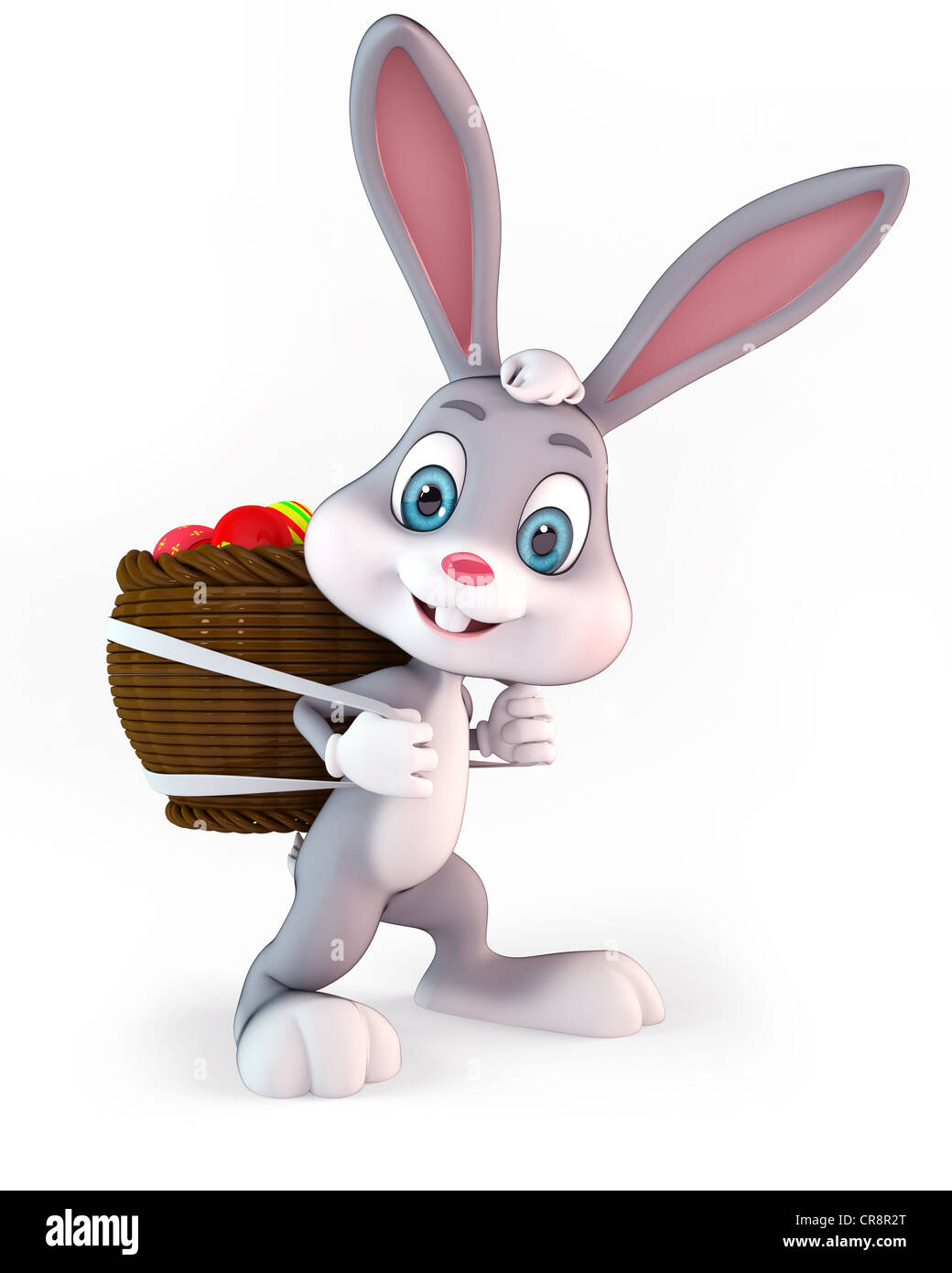 Cartoon easter bunny basket full hi-res stock photography and images ...