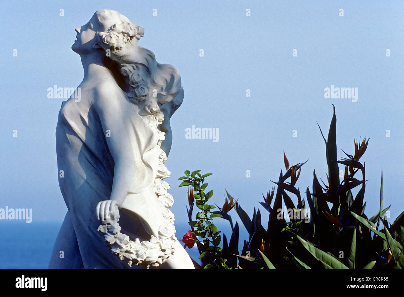 Primavera sculpture, goddess of spring, symbol of the mild climate in ...