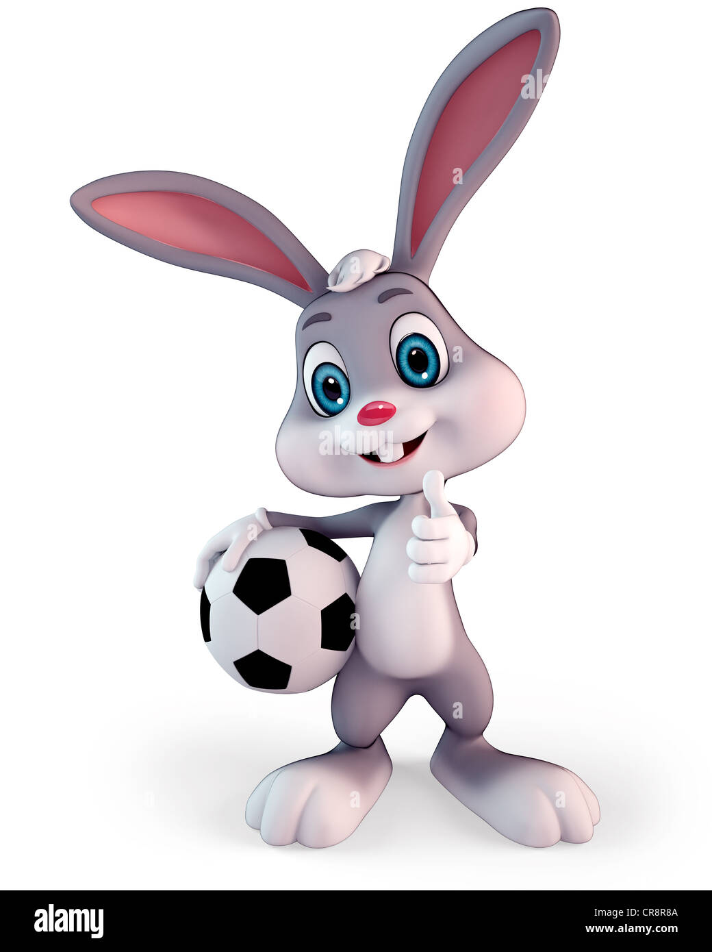 bunny with football Stock Photo - Alamy