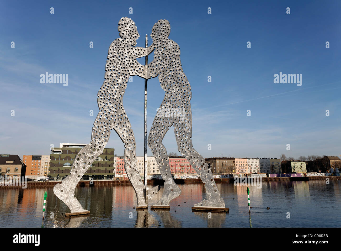 Molecule Man, monumental metal sculpture in the Spree river, human ...