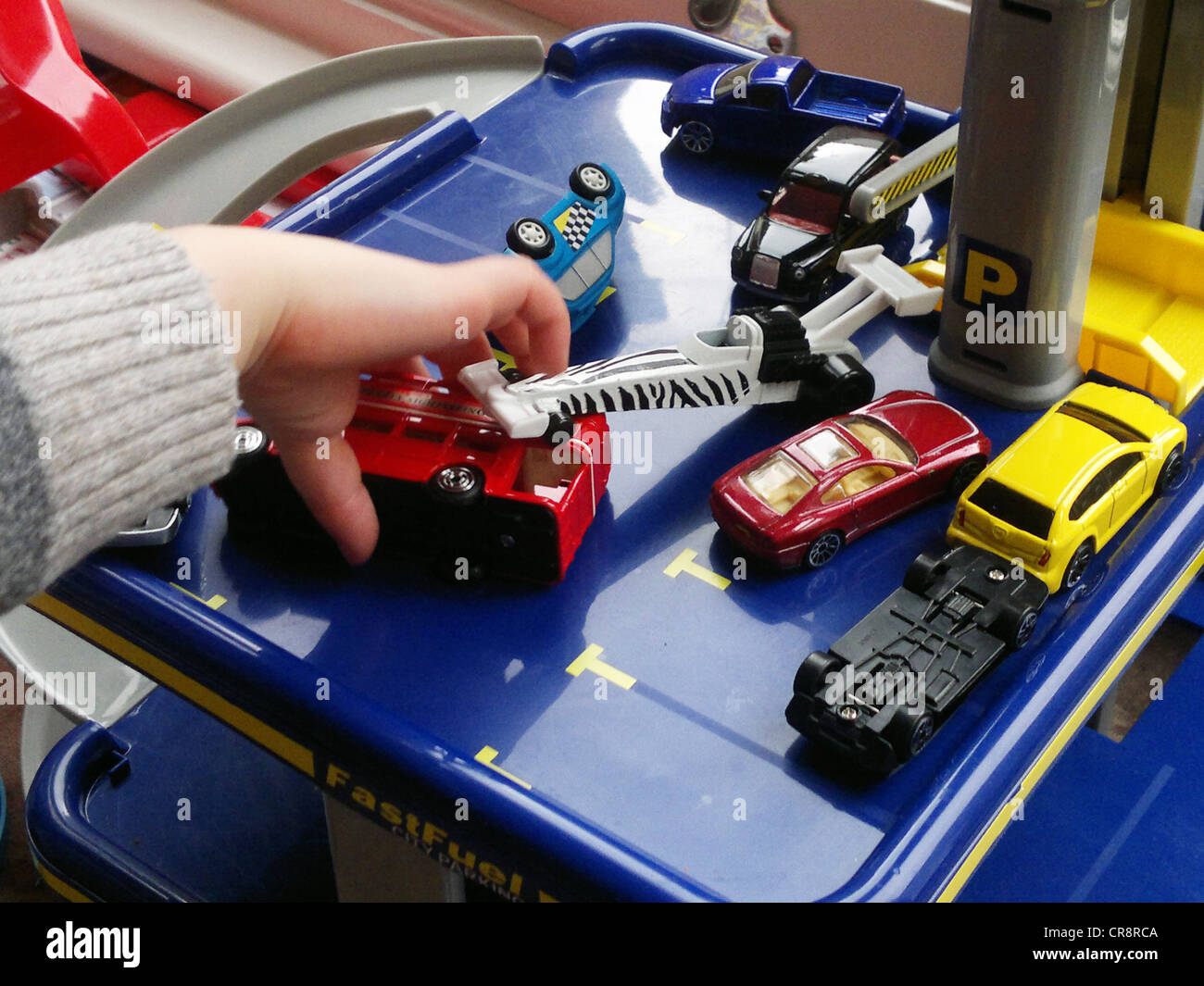 toy car park playing child cars Stock Photo - Alamy