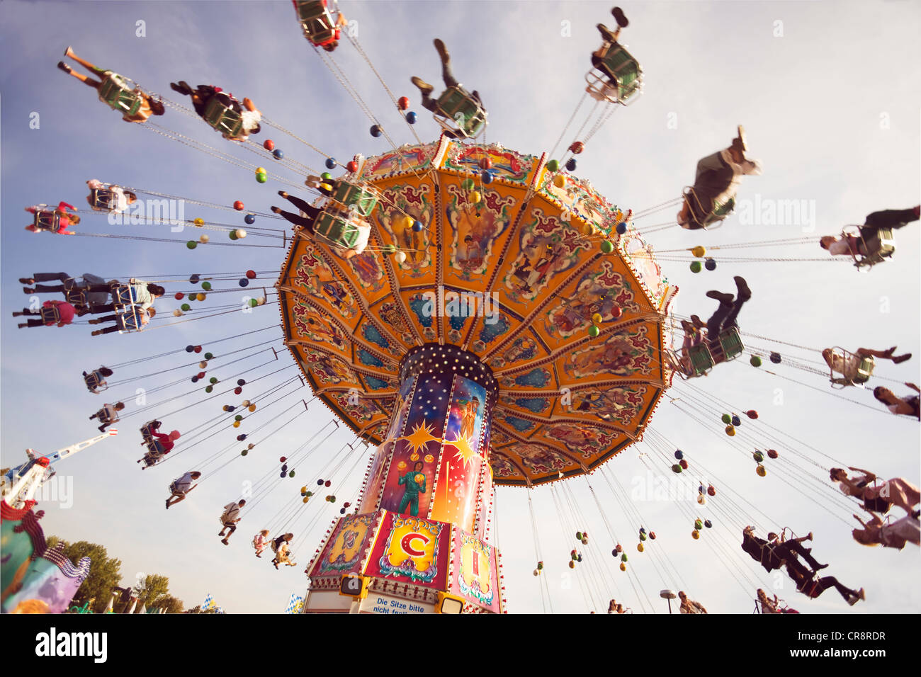 Chair swing ride or Chair-O-Planes, Oktoberfest, Munich, Bavaria ...