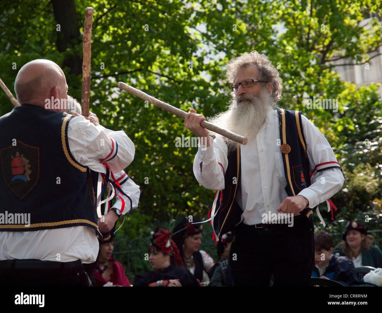 A clashing of sticks at a Morris dancing festival in Brighton Stock ...