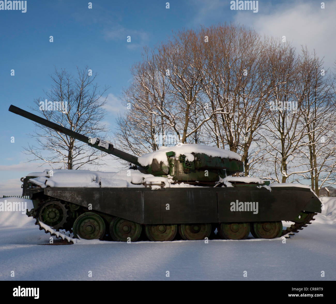 Leyland centurion tank in winter snow Stock Photo - Alamy