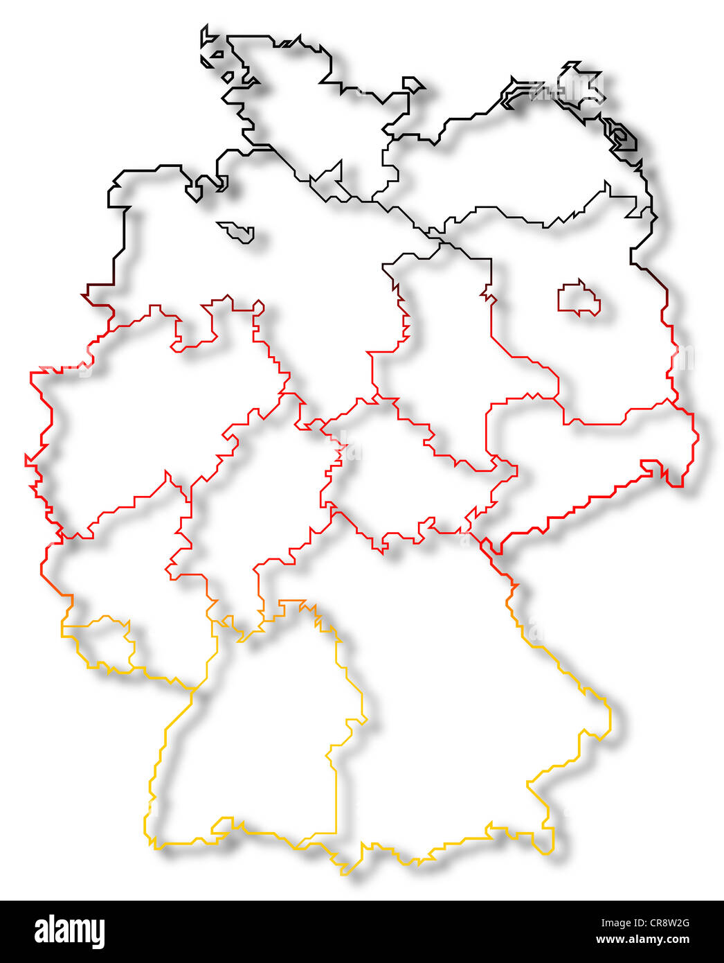 Split Germany States Map