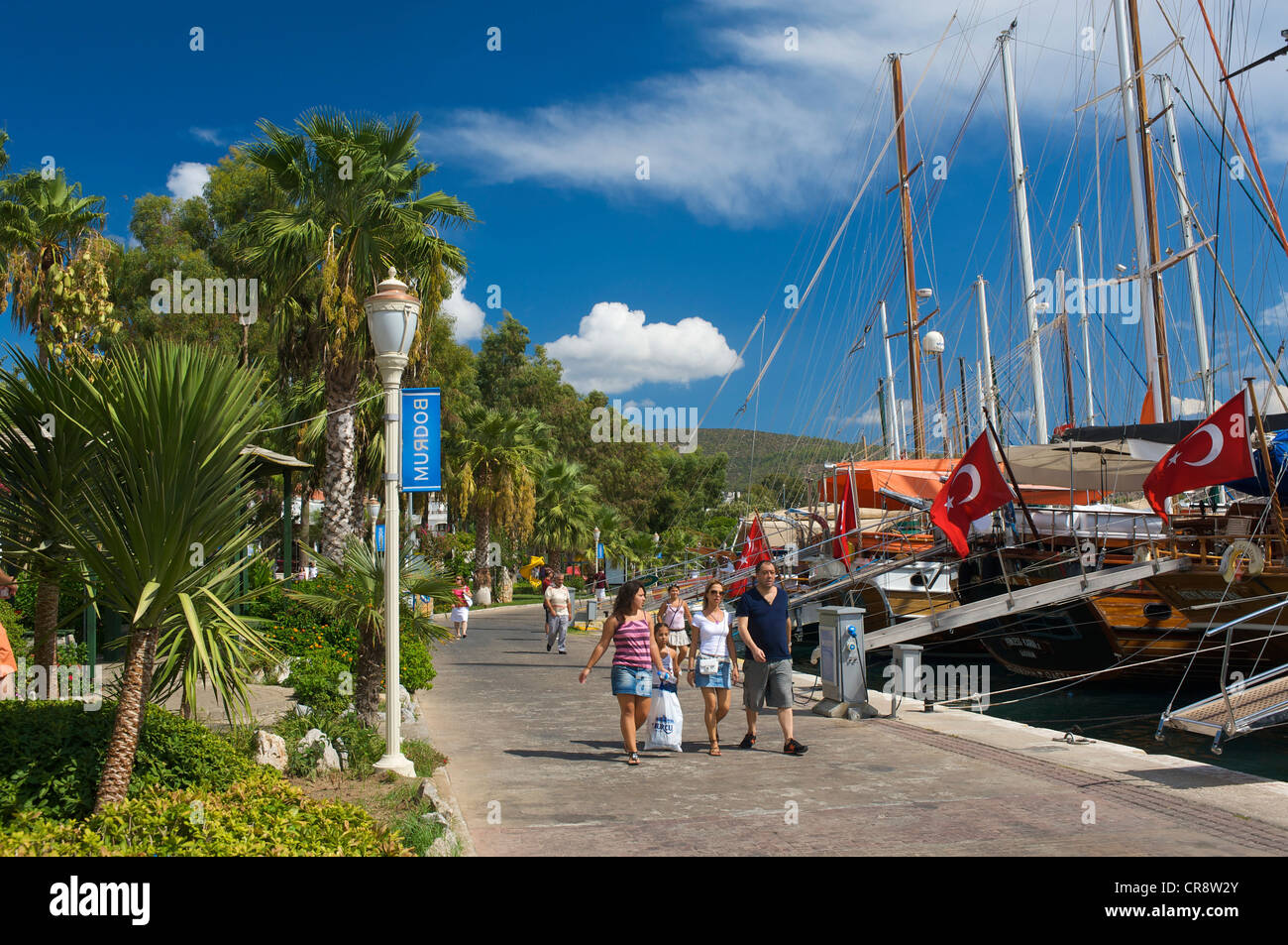 Promenade in Bodrum, Turkish Aegean Coast, Turkey Stock Photo - Alamy