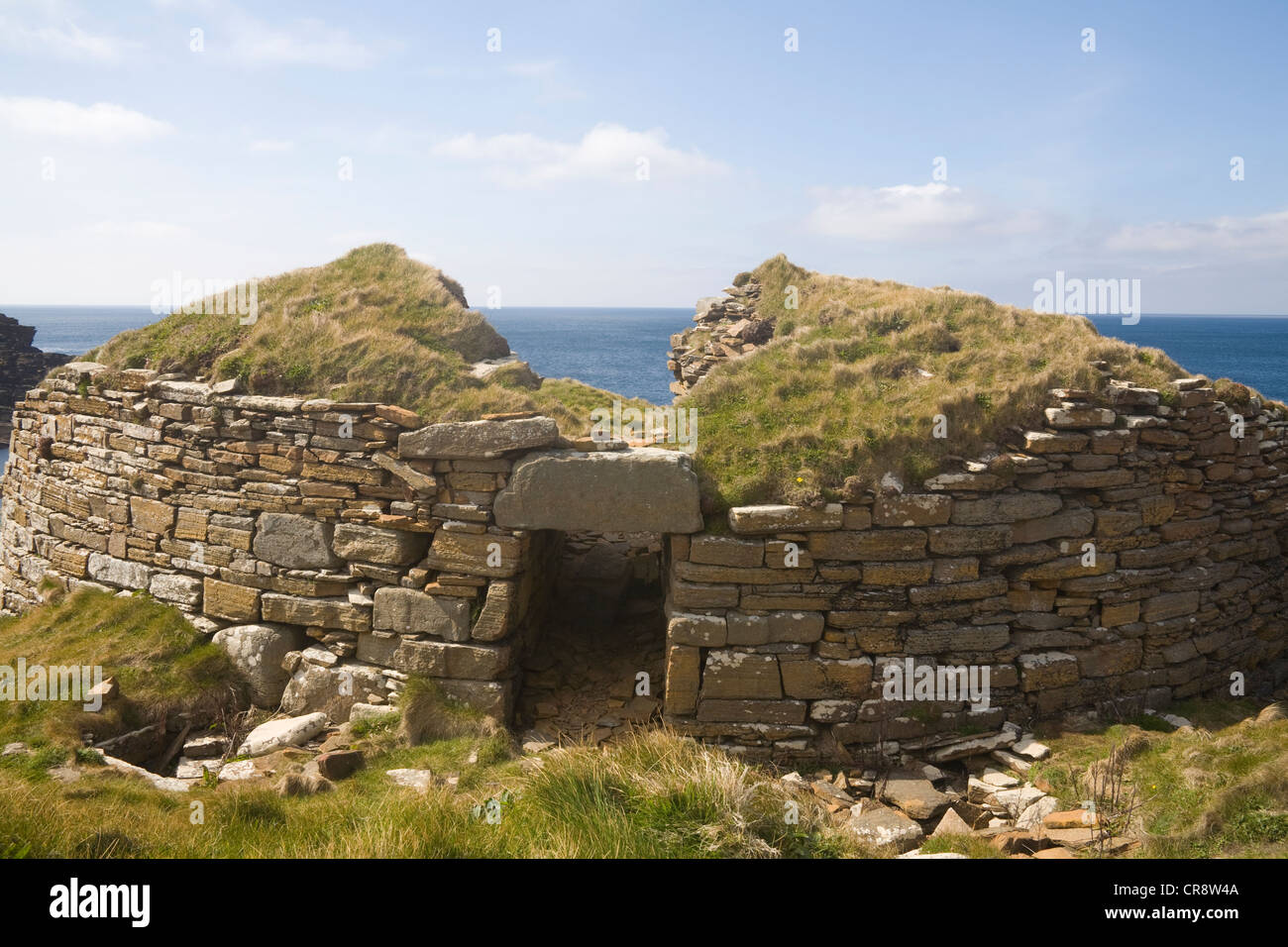 Orkney West Mainland Scotland UK May Brock of Borwick fortified stone ...