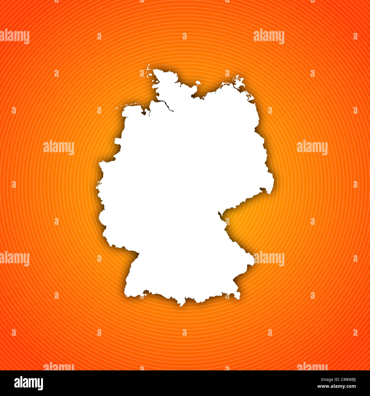 Political map of Germany with the several states Stock Photo - Alamy