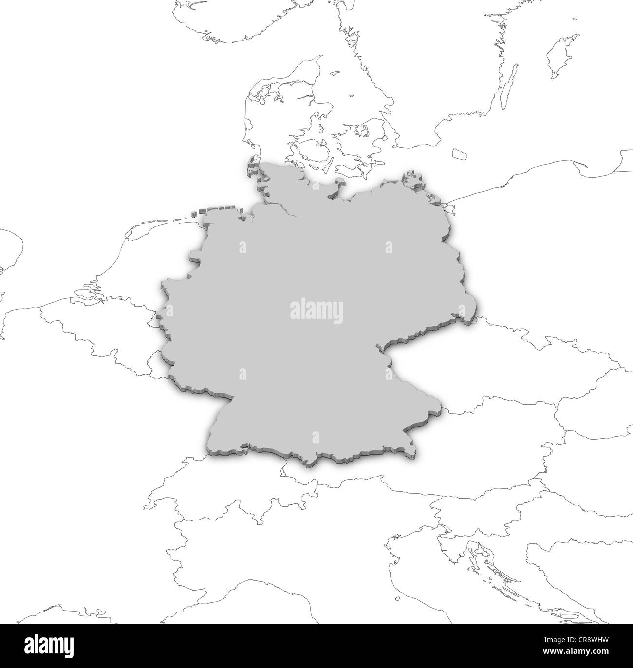 Political europe map countries german Black and White Stock Photos ...