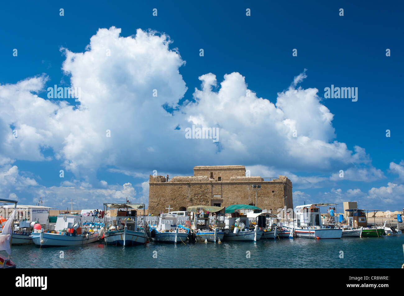 Fort in the harbor of Pafos, Paphos, Southern Cyprus, Cyprus Stock ...