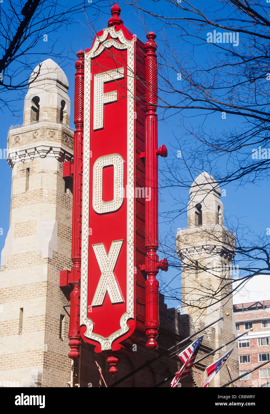 Lighted sign on Fox Theater in Atlanta, Georgia Stock Photo - Alamy