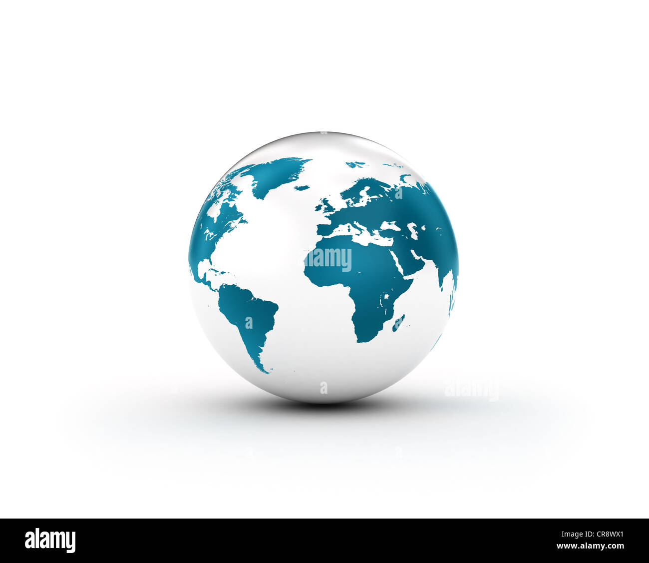 Blue world globe Stock Photo - Alamy