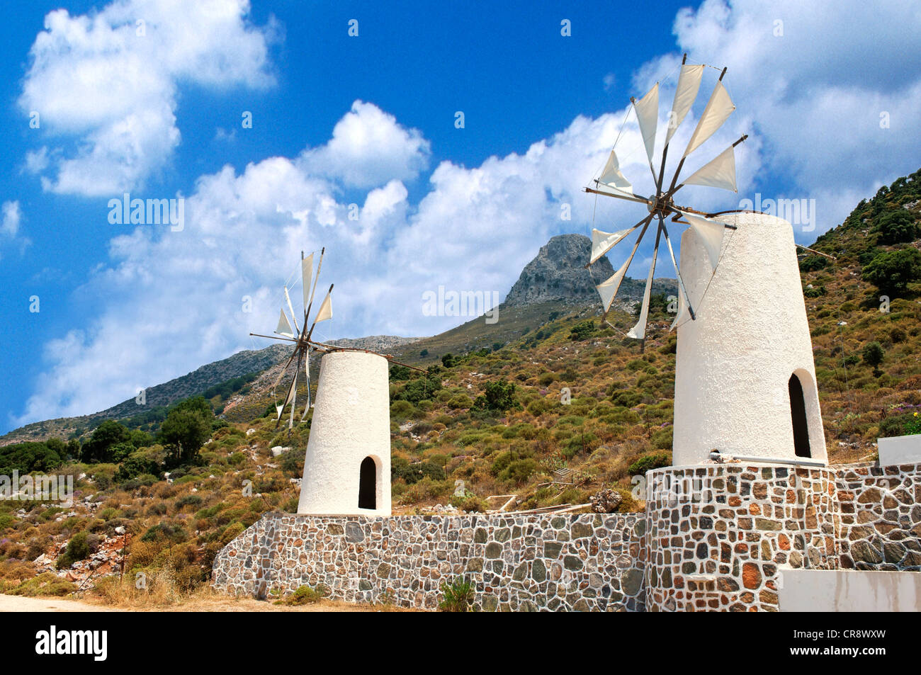 Lasithi plateau crete windmills hi-res stock photography and images - Alamy