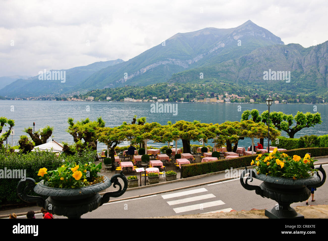 Panoramic,Views across the Lake from Bellagio,Towns,Candenabbia ...