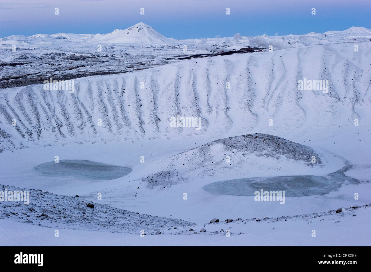 The Hverfjall volcano crater, Myvatn, northern Iceland, Europe Stock ...