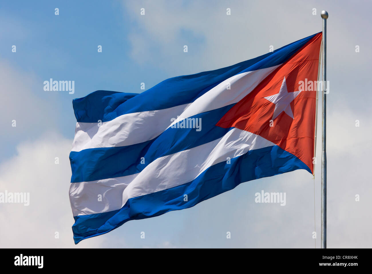 Cuba national flag Stock Photo - Alamy