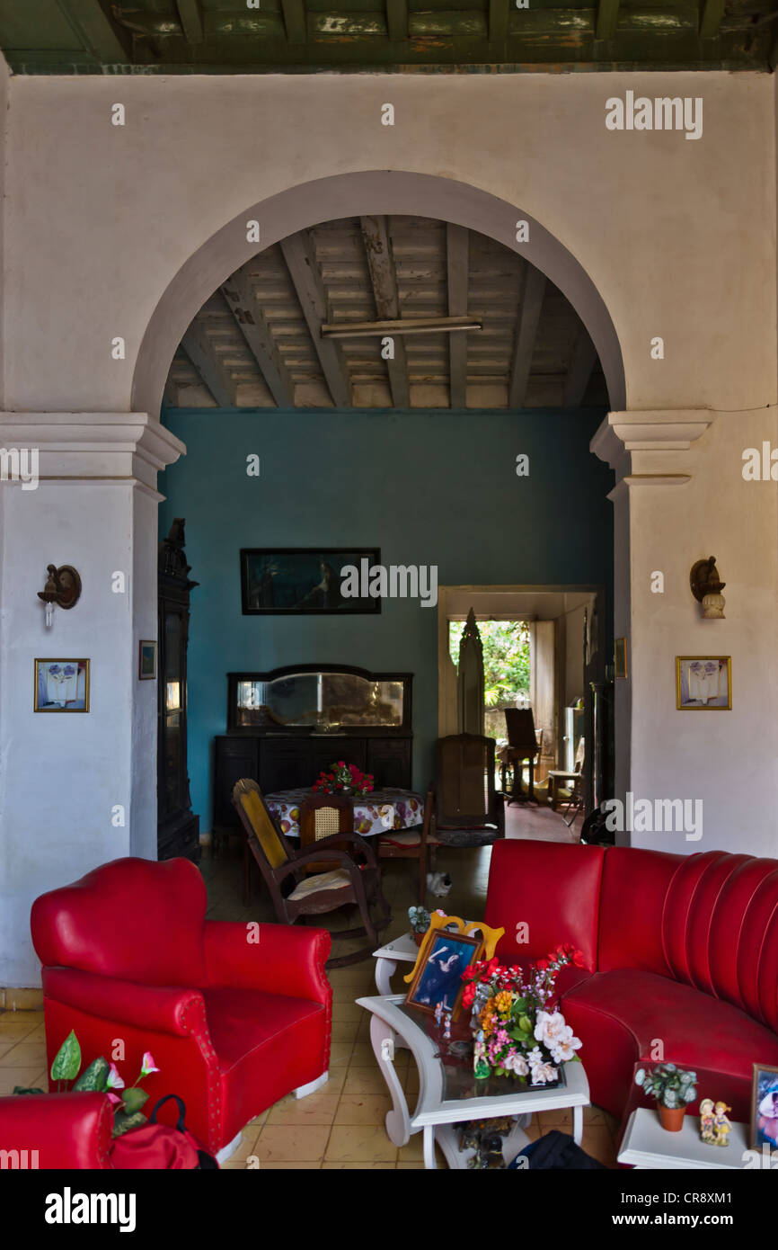 Inside a house, Trinidad, UNESCO World Heritage site, Cuba Stock Photo ...