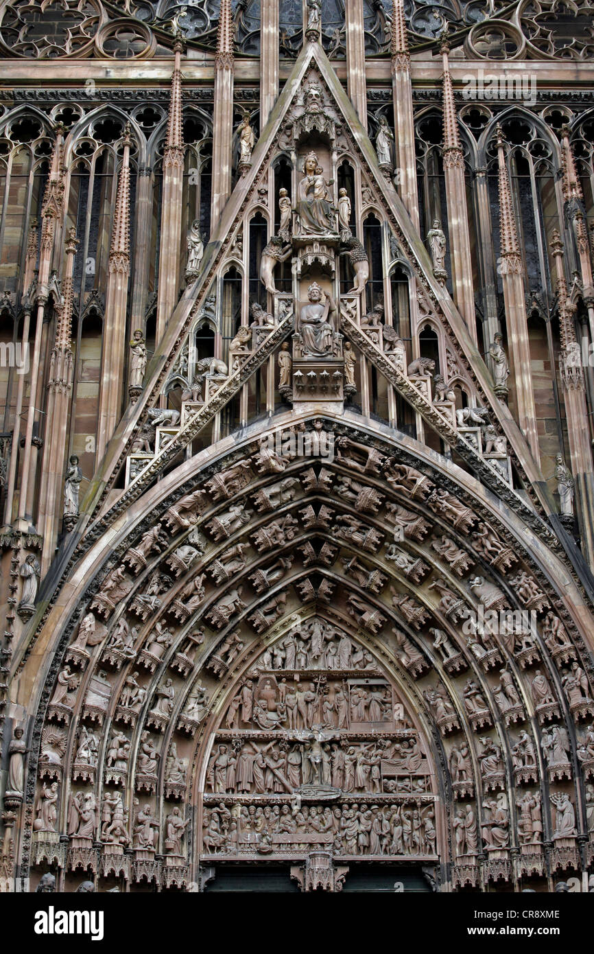Strasbourg Cathedral, Notre Dame Cathedral, Gothic church, facade ...