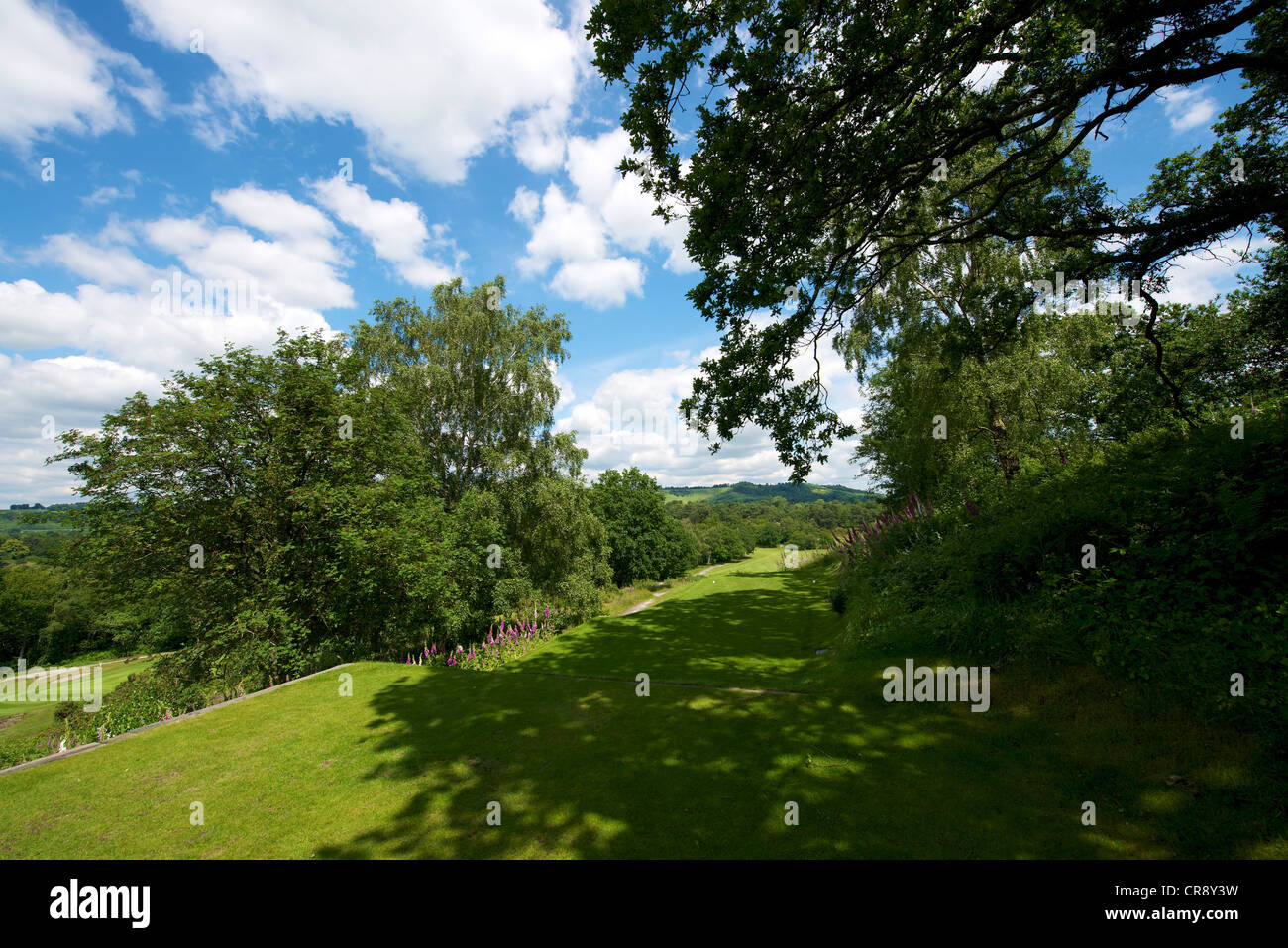 Reigate Heath Golf Course and the Surrey Hills from the 4th Tee Stock ...