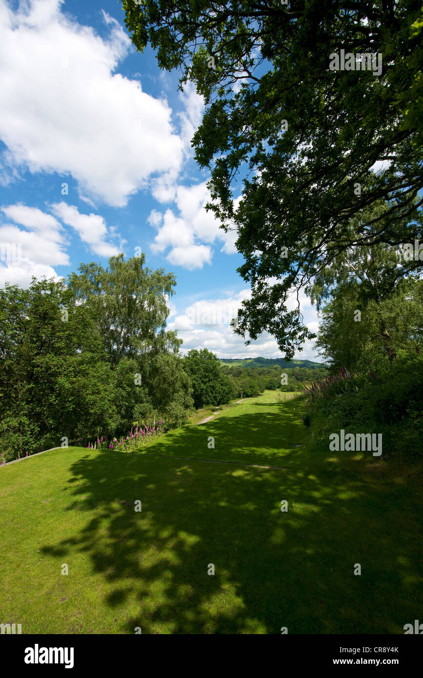 Reigate Heath Golf Course and the Surrey Hills from the 4th Tee Stock ...