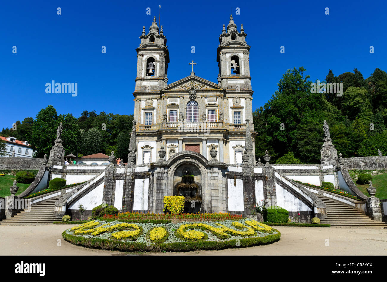 Portuguese sanctuary Bom Jesus do Monte (Good Jesus of the Mount) in ...