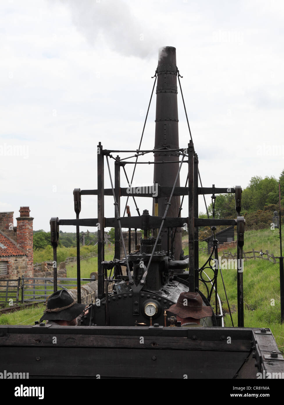 Replica steam locomotive Steam Elephant on Pockerley waggonway, Beamish ...