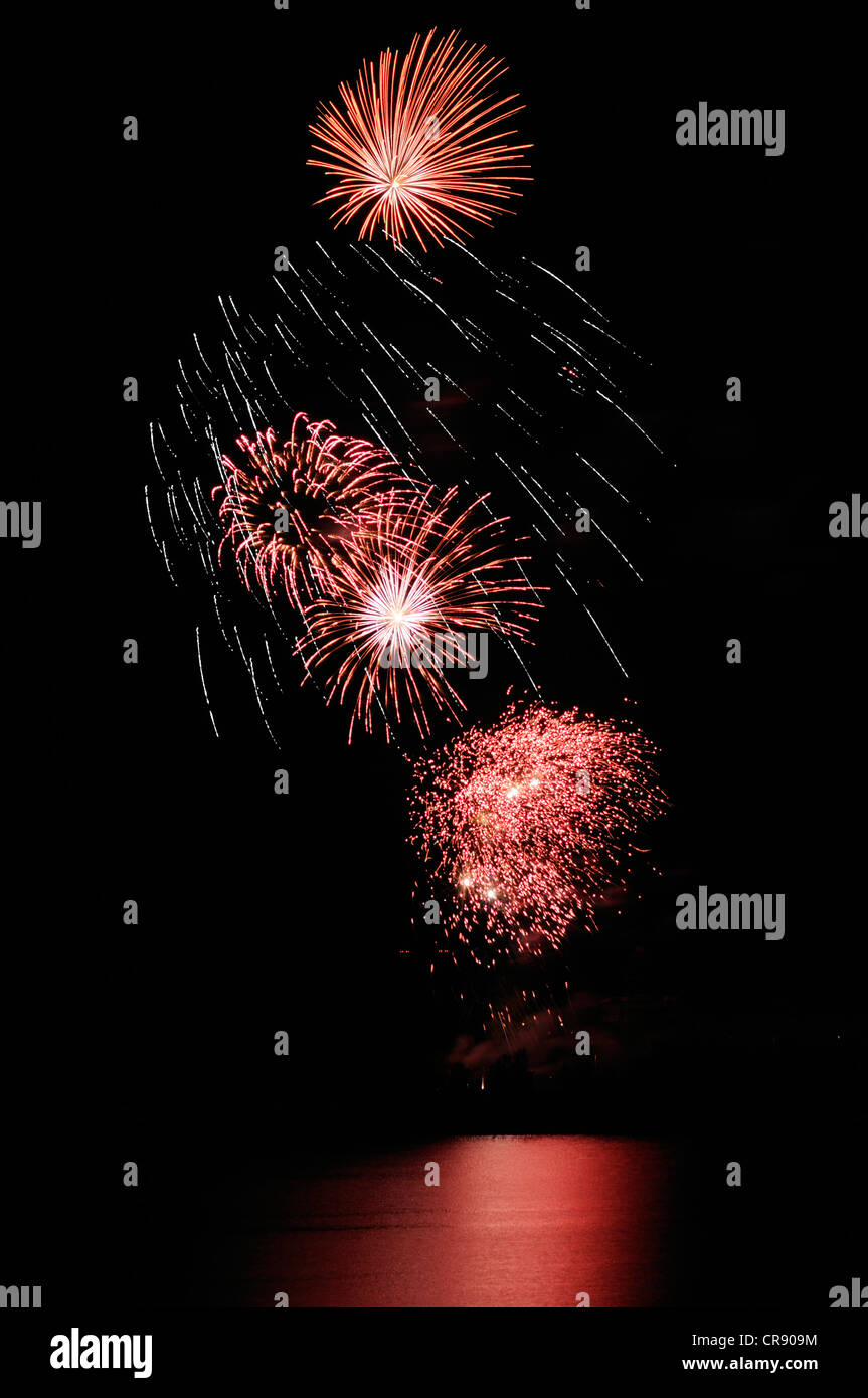 Fireworks pyro games festival ferropolis hi-res stock photography and ...