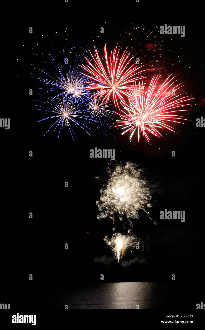 Fireworks pyro games festival ferropolis hi-res stock photography and ...