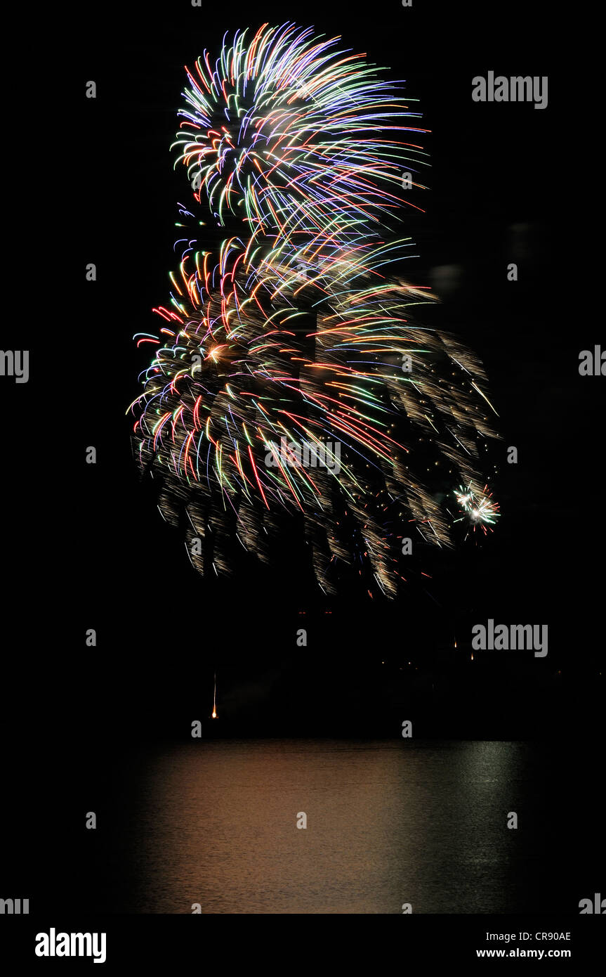 Fireworks pyro games festival ferropolis hi-res stock photography and ...
