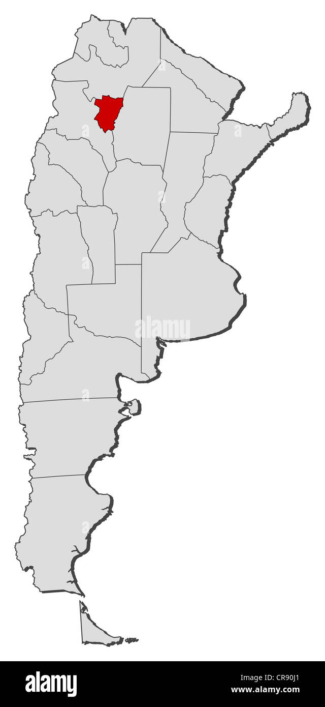 Political map of Argentina with the several provinces where Tucumán is ...