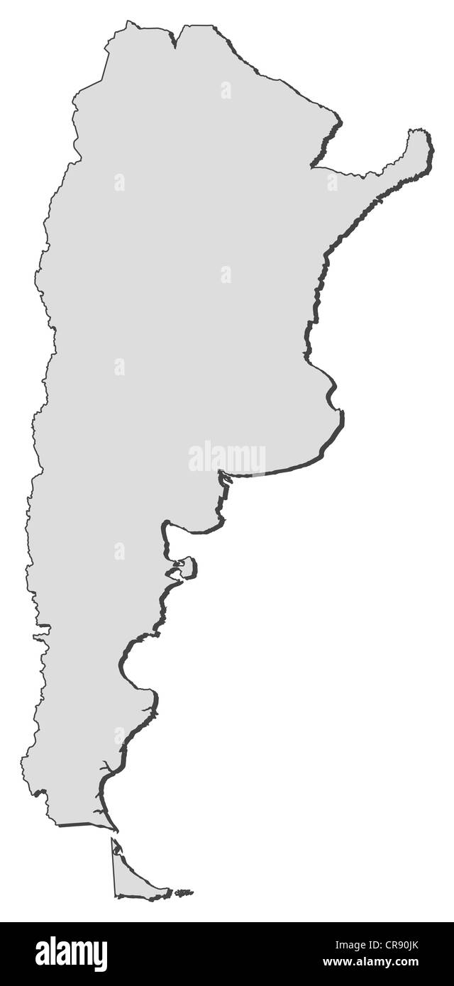 Political map of Argentia with the several provinces Stock Photo - Alamy